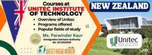 Courses at Unitec Institute of Technology in New Zealand